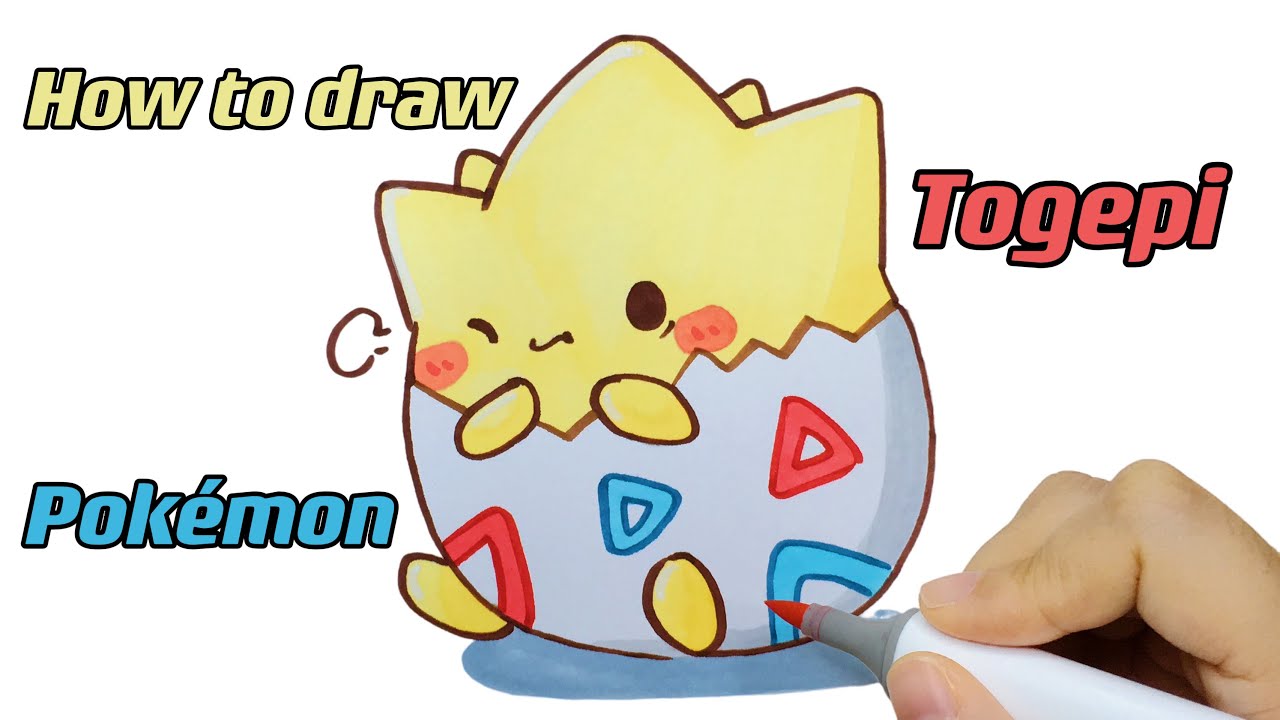 How to Draw Togepi(トゲピー/波克比) with Colorful Markers Step by Step ...