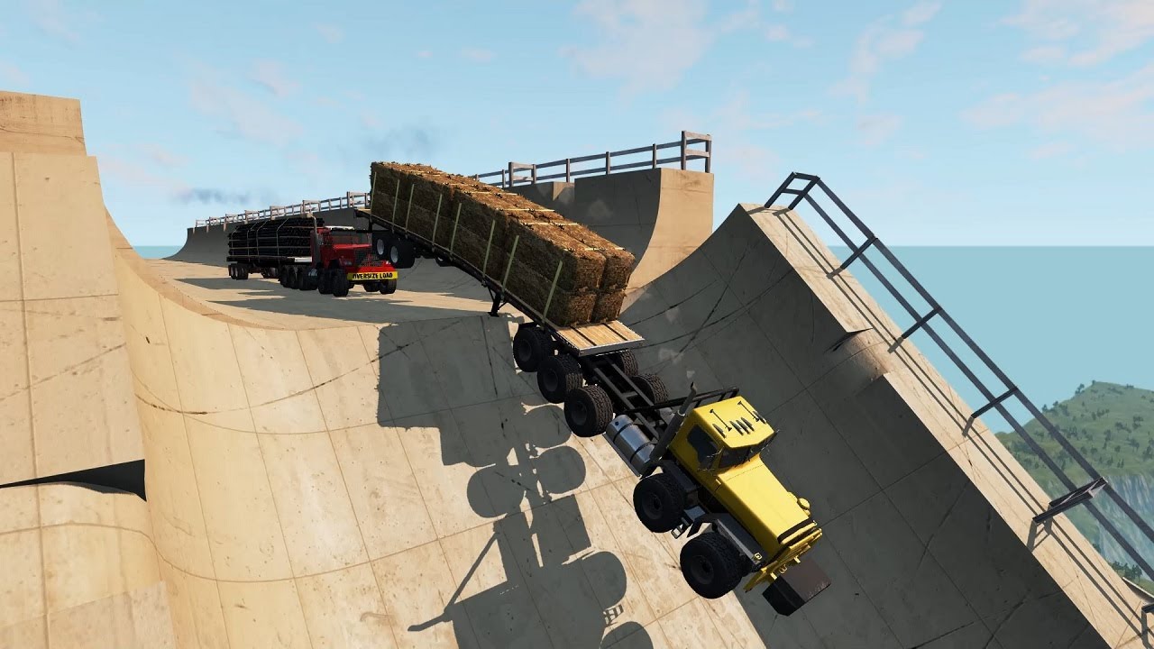 High Speed Mega Ramp Oversize Load Truck Monter Car and Flying Bus ...