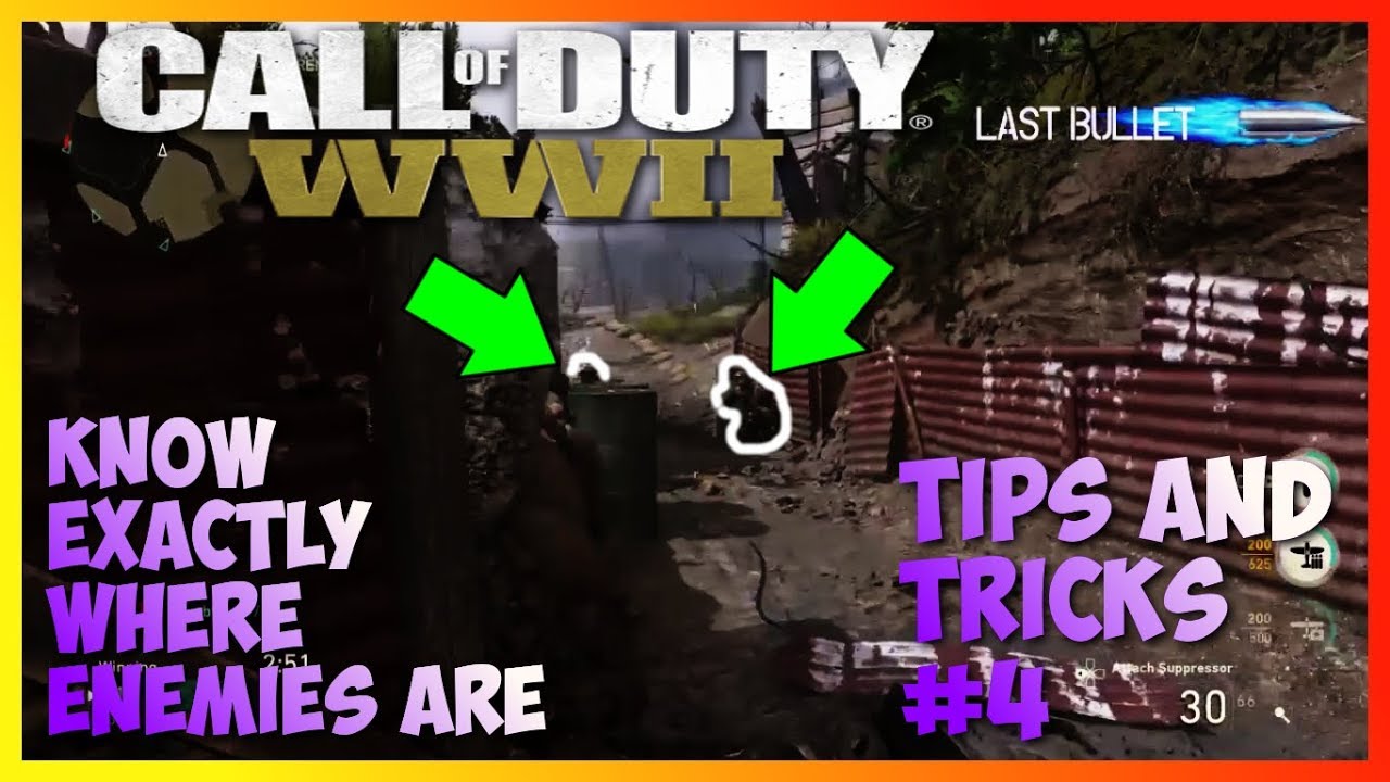 "KNOW EXACTLY WHERE ENEMIES ARE!" COD WW2 Tips and Tricks #4 - YouTube
