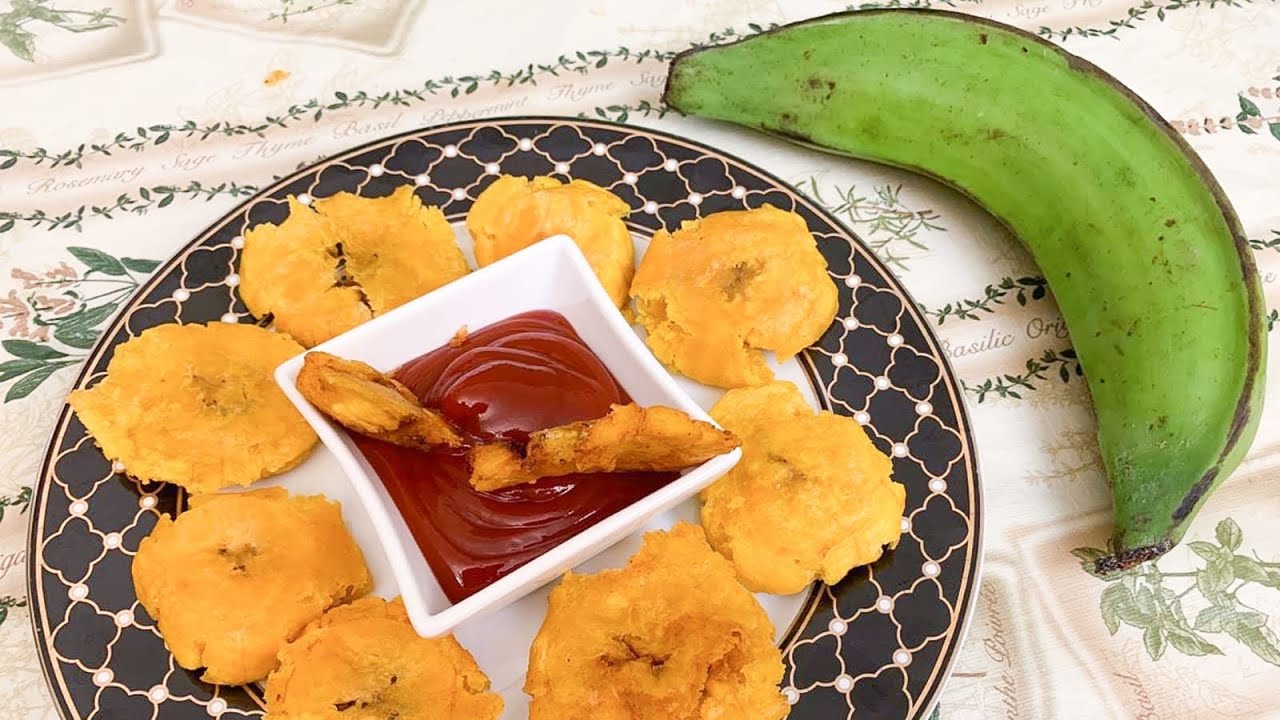 PATACONES FRITOS PANAMEÑO, BANANA VERDE FRITA - YouTube