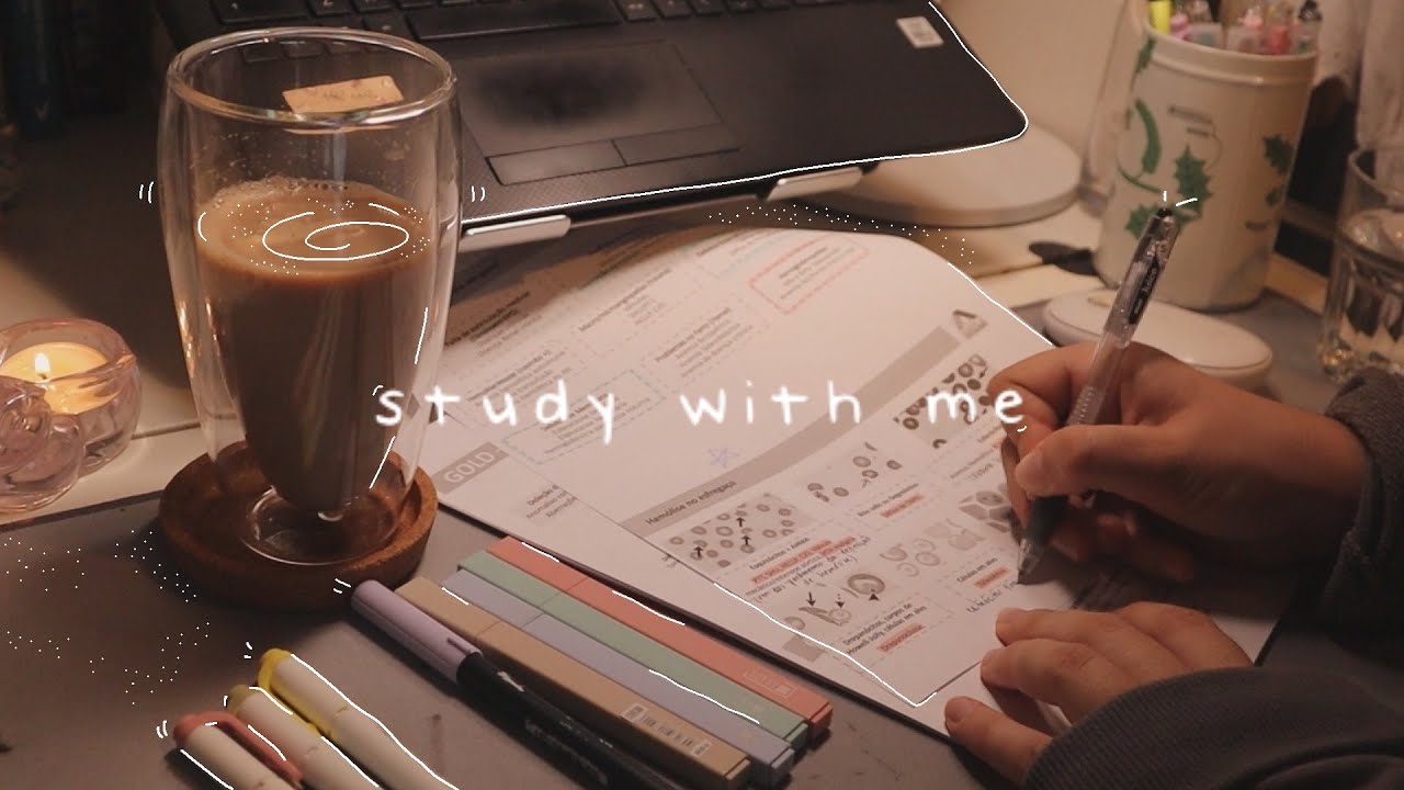 STUDY WITH ME 3hrs ‧˚*･☾ exam edition (50/10 pomodoro) - YouTube