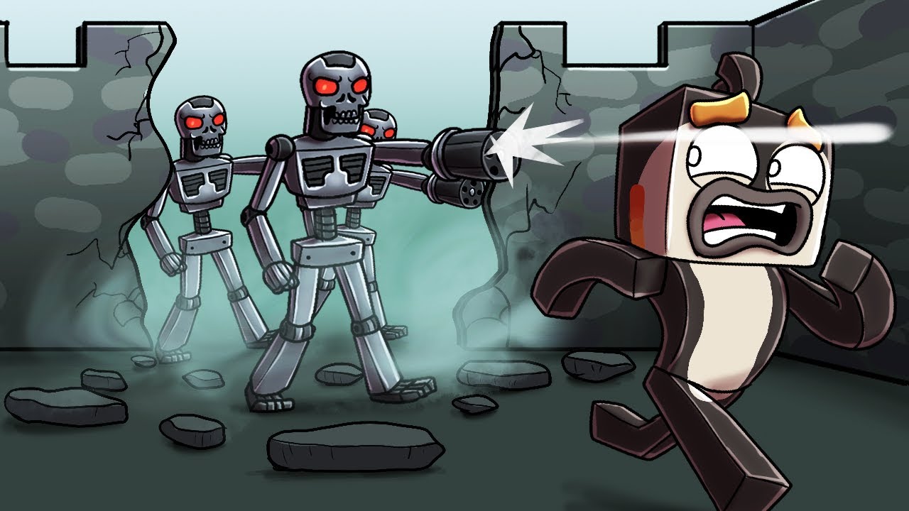 Minecraft - ROBOT APOCALYPSE: They Took OVER! (Robot Base Challenge ...