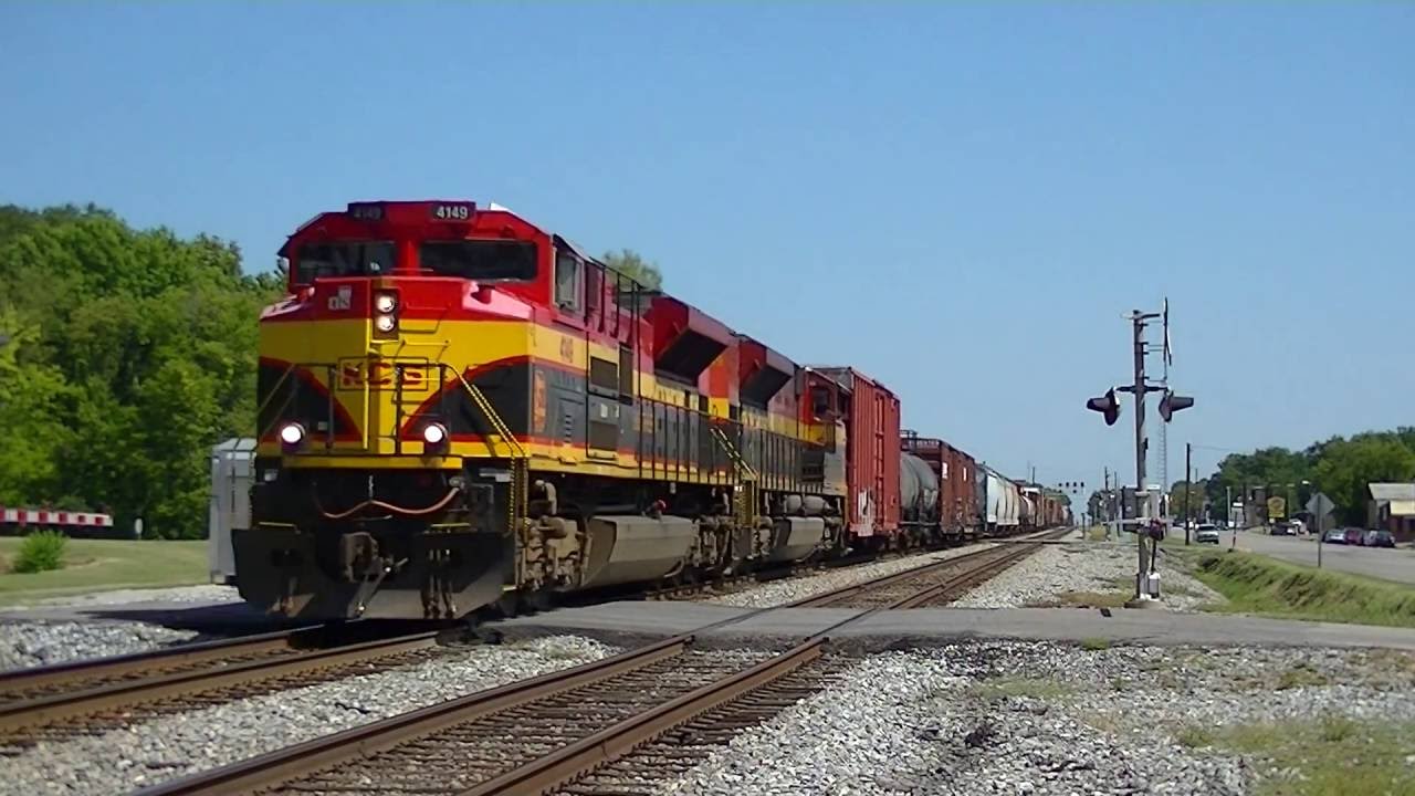 KCS 4149 leads NS 339 @ Bessemer, AL 9-9-16 - YouTube