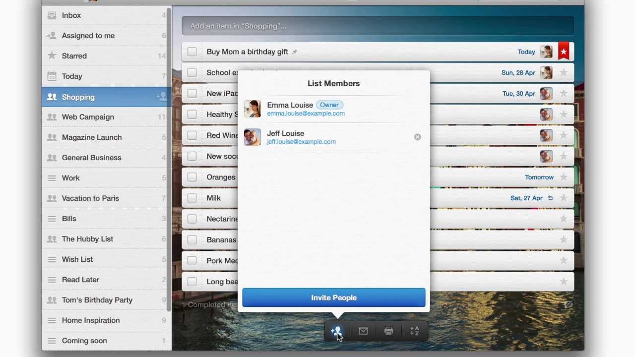 Getting Started with Wunderlist — Sort & Share with the Action Bar ...