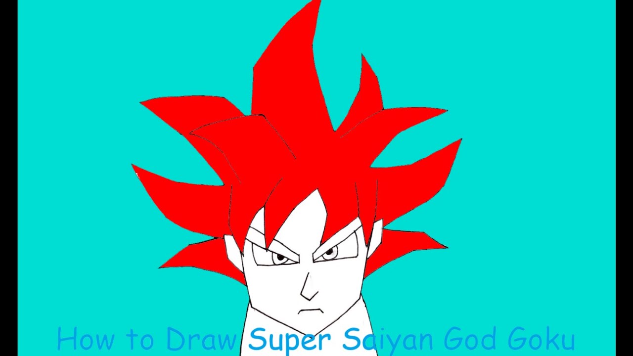 How to Draw Super Saiyan God Goku - YouTube