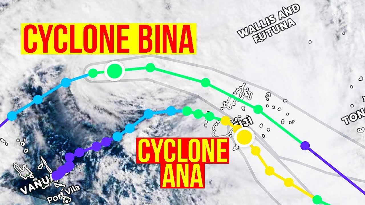 Cyclone Bina Forms & heading towards Fiji | Cyclone Ana leaves Fiji ...