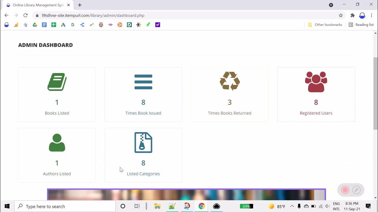 Library Management PHP Script - YouTube