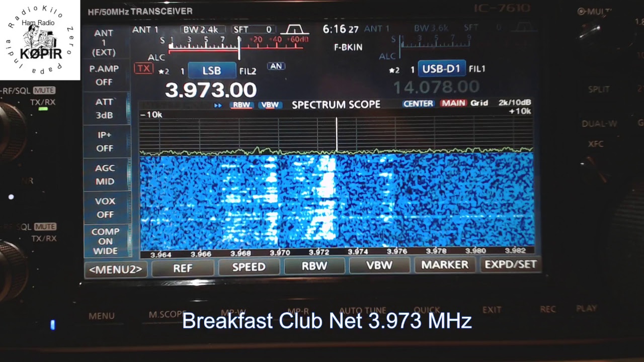 Amateur Radio Breakfast Club Net 3.973 - YouTube