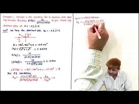 L76 Numerical example on PI controller design using root locus approach - YouTube