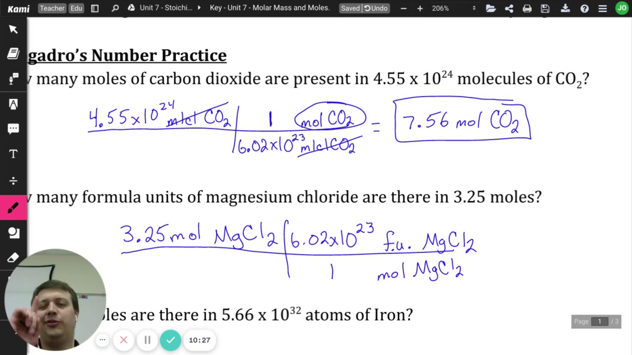 Pre-AP Chemistry - Unit 7 - Molar Mass and Moles - YouTube