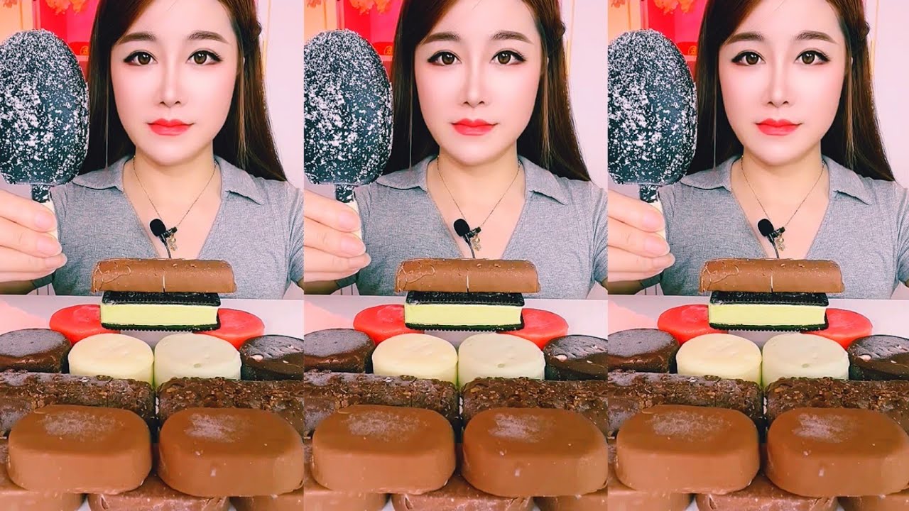 Eat delicious dark chocolate ice cream. - YouTube