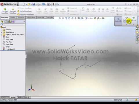 SolidWorks 3D Sweep - YouTube