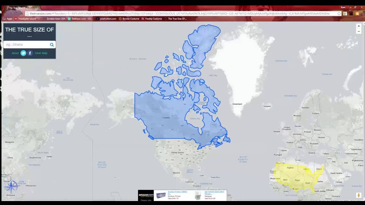 The True Size Of part 1 - YouTube