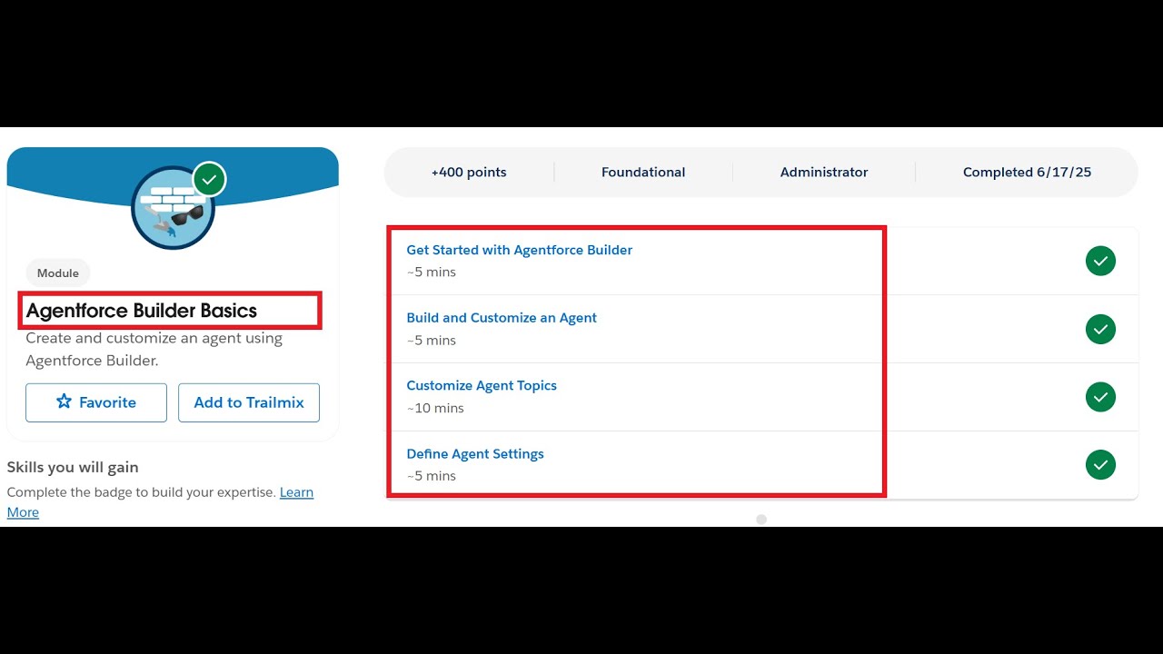 Agentforce Builder Basics | Salesforce Trailhead - YouTube