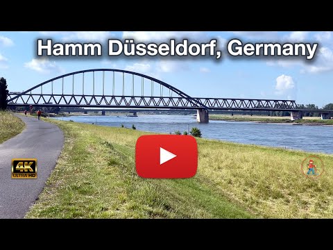 Düsseldorf Hamm, Germany - 4K Walking Video
