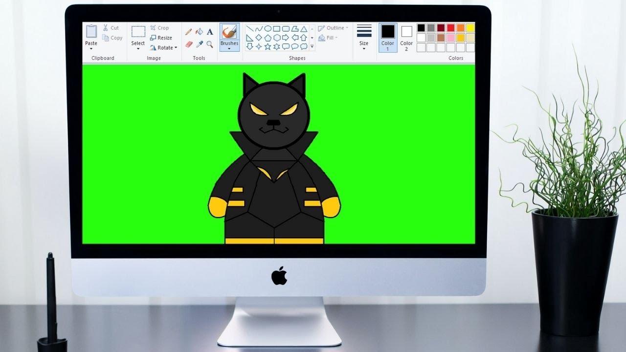 How To Draw Batman In MS Paint - YouTube