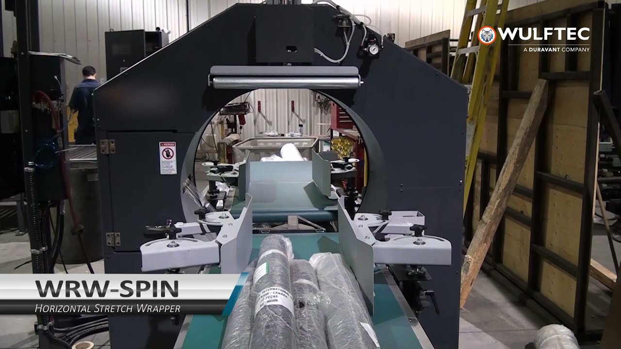 Wulftec WRW-SPIN / Horizontal Stretch Wrapper - YouTube