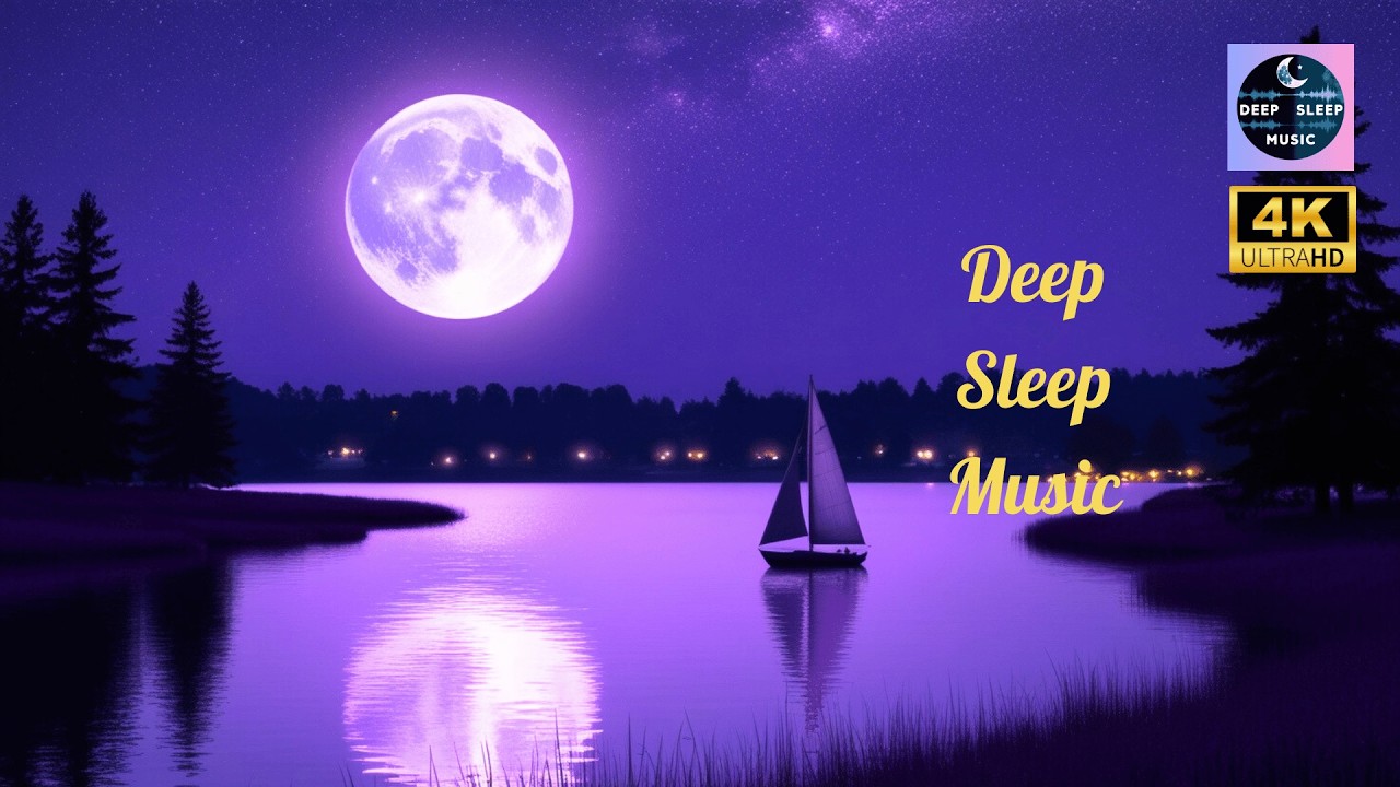 Deep Sleep Music 4K Purple Galaxy Lullaby for Insomnia Relief & Stress ...