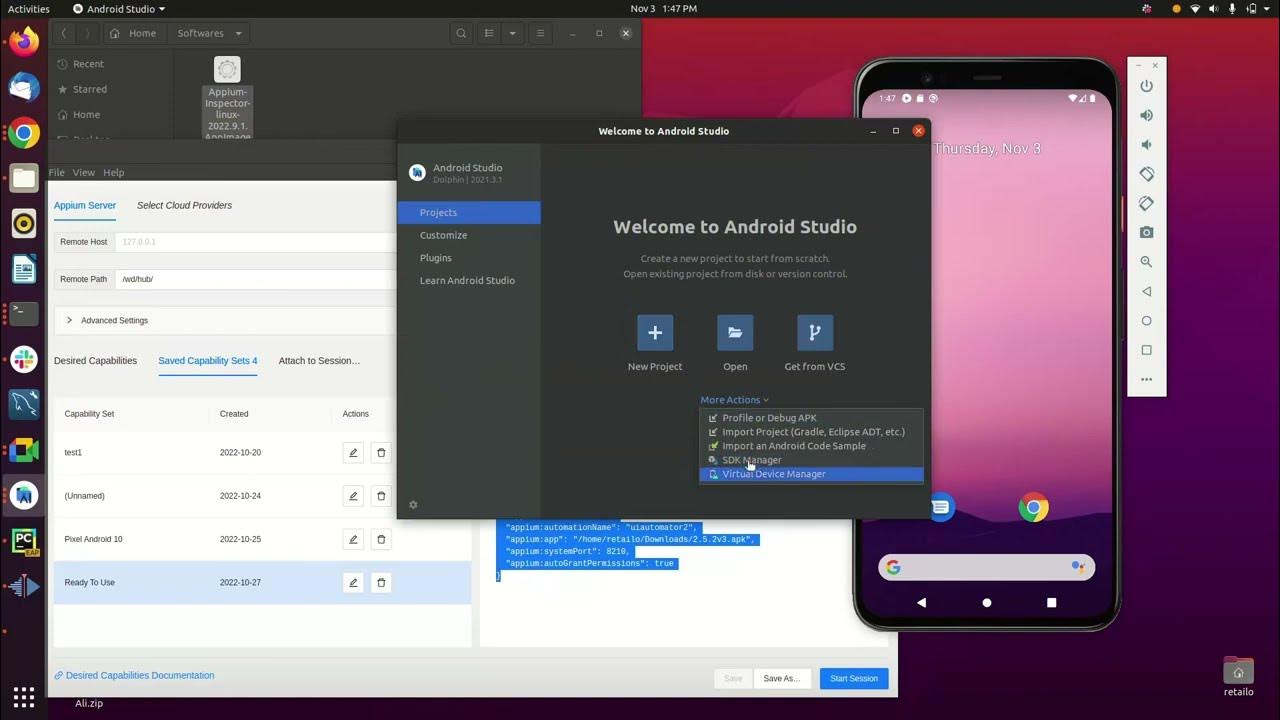 Setup Appium Inspector on Ubuntu - YouTube