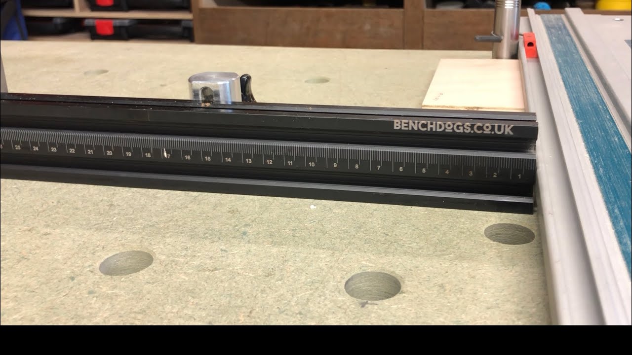 Benchdogs fence V1 with stops - YouTube