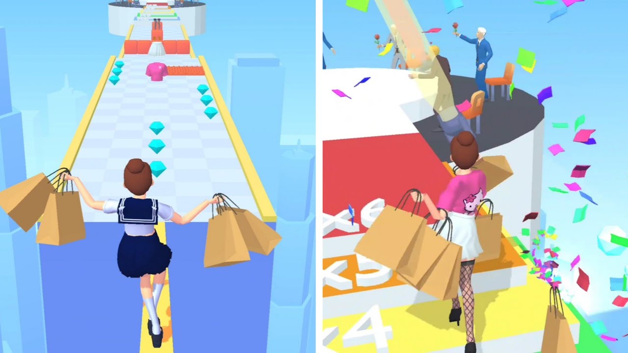 Shopaholic Go - 3D Shopping Lover Rush Run Games - Level 12-14 Gameplay ...