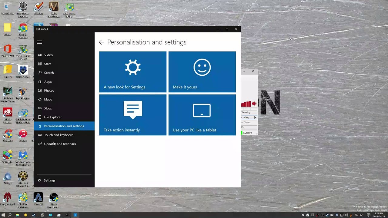 Windows 10 Build 10074 First look[leaked] - YouTube
