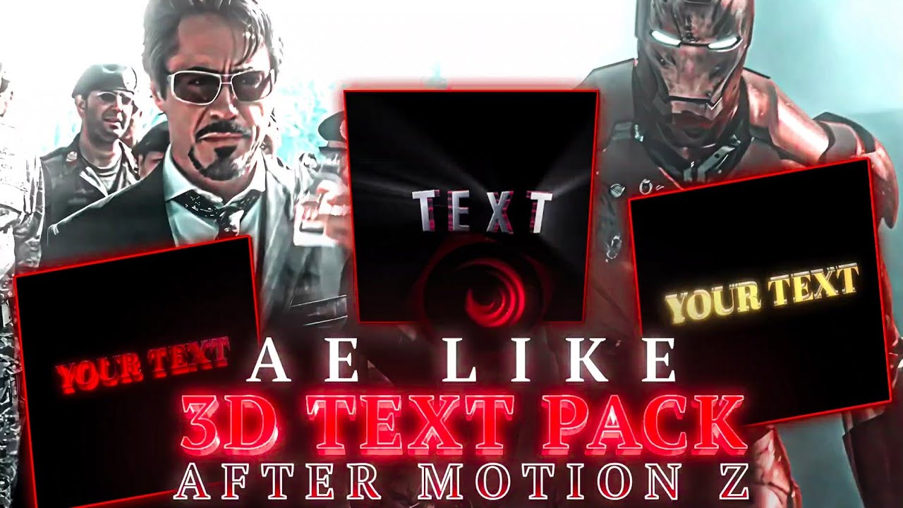 Ae inspired 3D text pack in After motion z ( preset ) By Demon . - YouTube