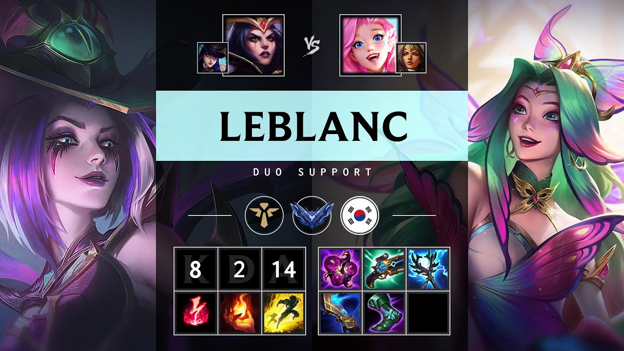 LeBlanc Support vs Seraphine: Vision Controller - KR Diamond Patch 14.24 - YouTube