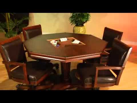 Hillsdale Ambassador Game Table with 4 Chairs - YouTube