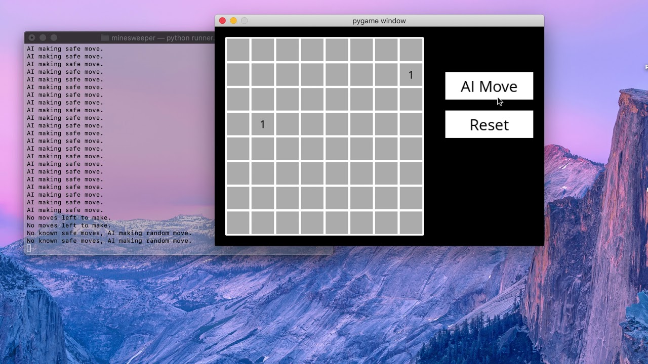 Cs50ai Project 1b Minesweeper Youtube