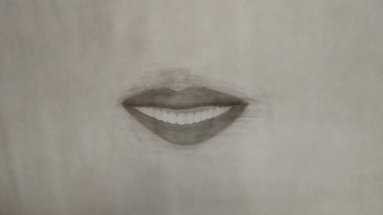 how to draw lips and teeth । pencil drawing easy teeth । realistic ...