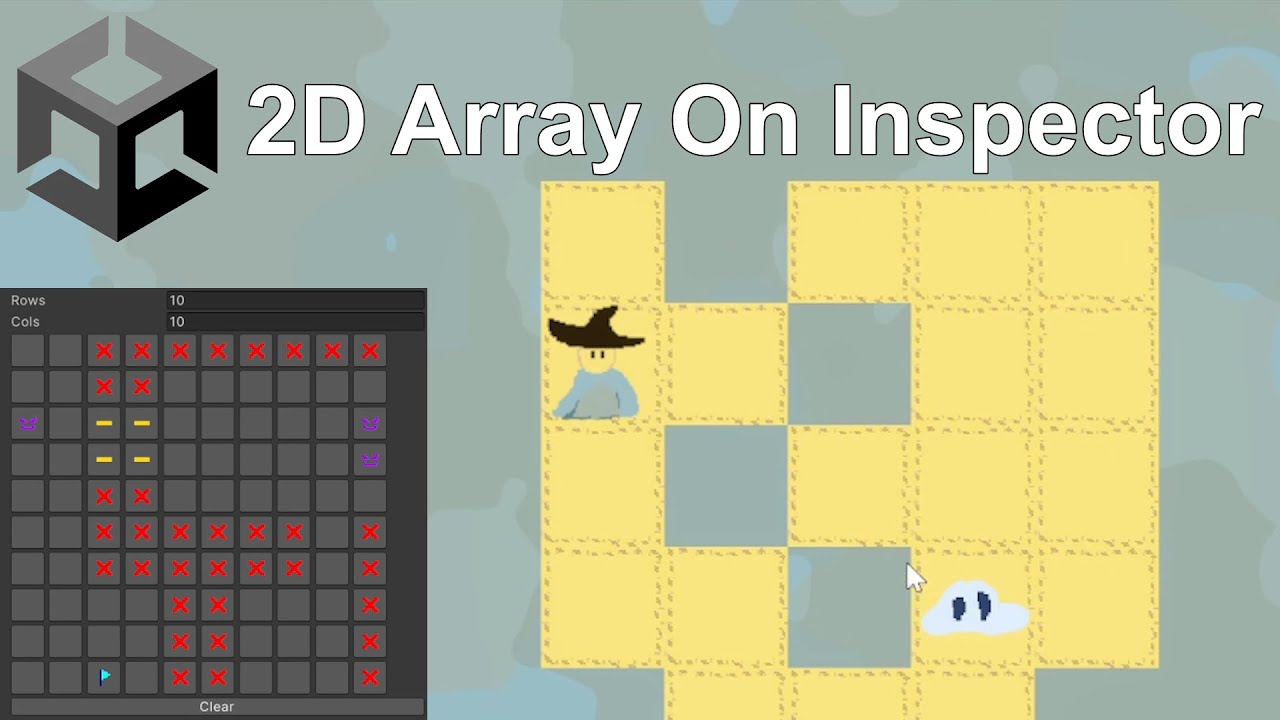 Unity Custom Editor Scripting How To Create A Grid In The Inspector Using A 2d Array Youtube