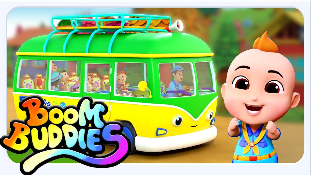 Wheels On The Bus Camp, Vehicle Rhyme And Fun Car Cartoon Videos by ...