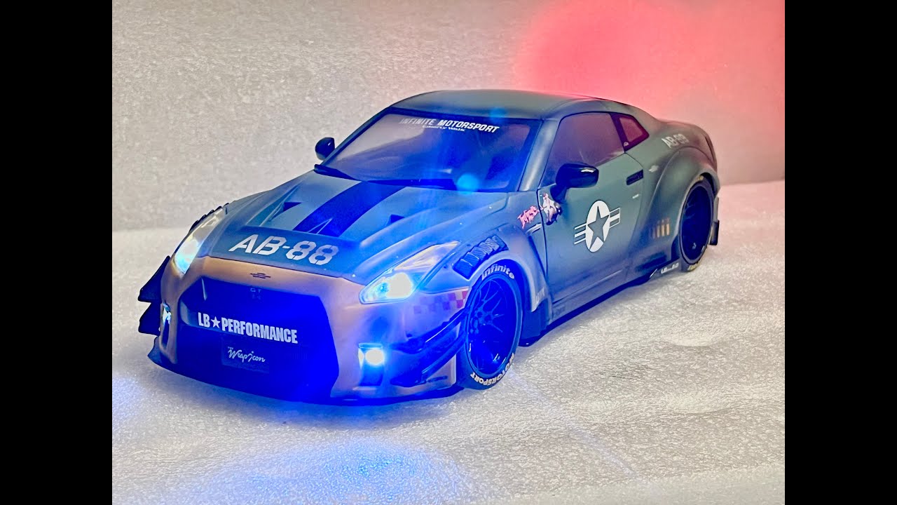 For SALE —- Nissan GT-r R35 custom military wrap working lights - YouTube