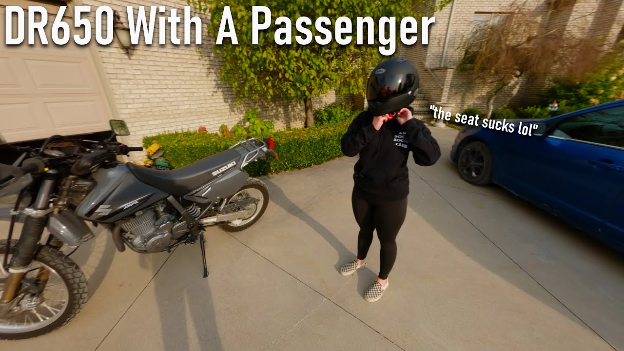 Riding My DR650 With My Wife - Can The DR650 Handle A Passenger? - YouTube