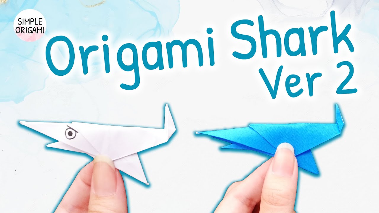 Origami Shark Easy 2 - Origami Shark Tutorial - How To Make A Origami ...