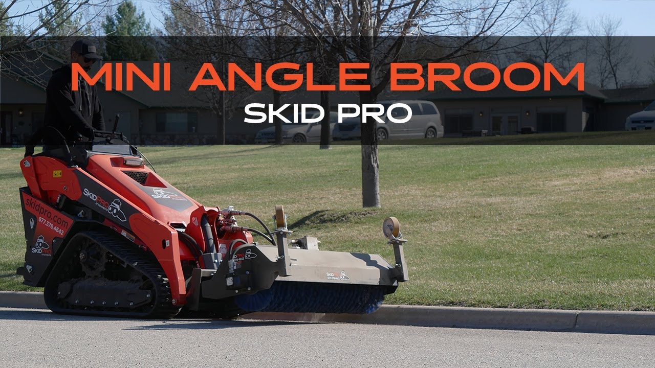 Skid Pro Mini Angle Broom – Best Skid Steer Broom for Quick Cleanup ...