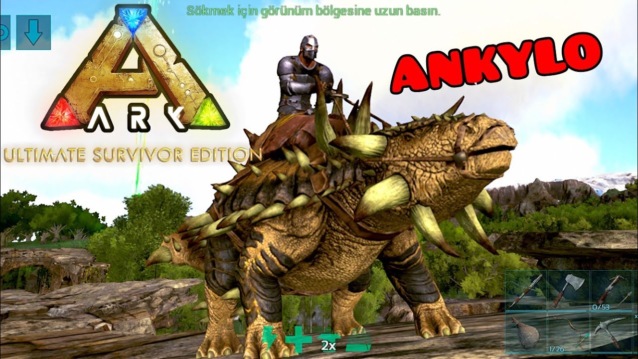 ANKYLOSAURUS EVCİLLEŞTİRDİM! | ARK ULTİMATE MOBİLE EDİTİON - YouTube