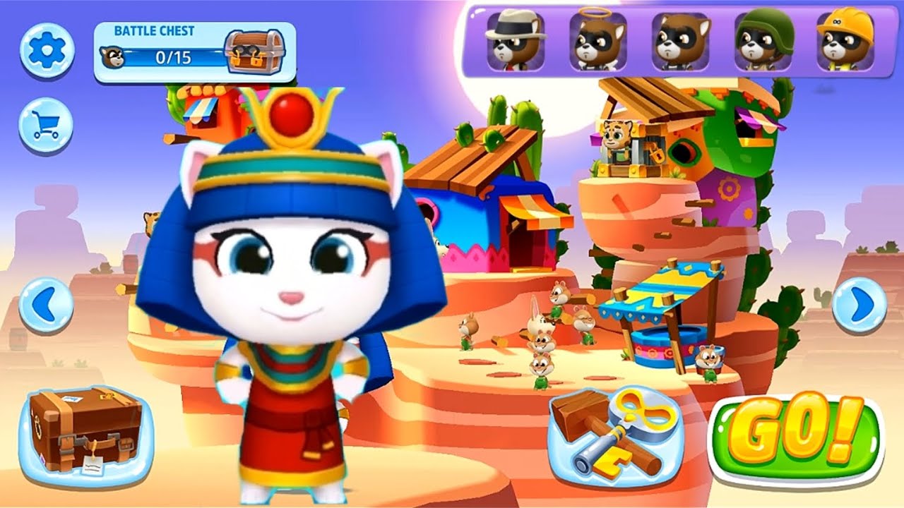 TALKING TOM SPLASH FORCE - EGYPTIAN ANGLE DEFEATED RACCOONS AT JUNGLE ...