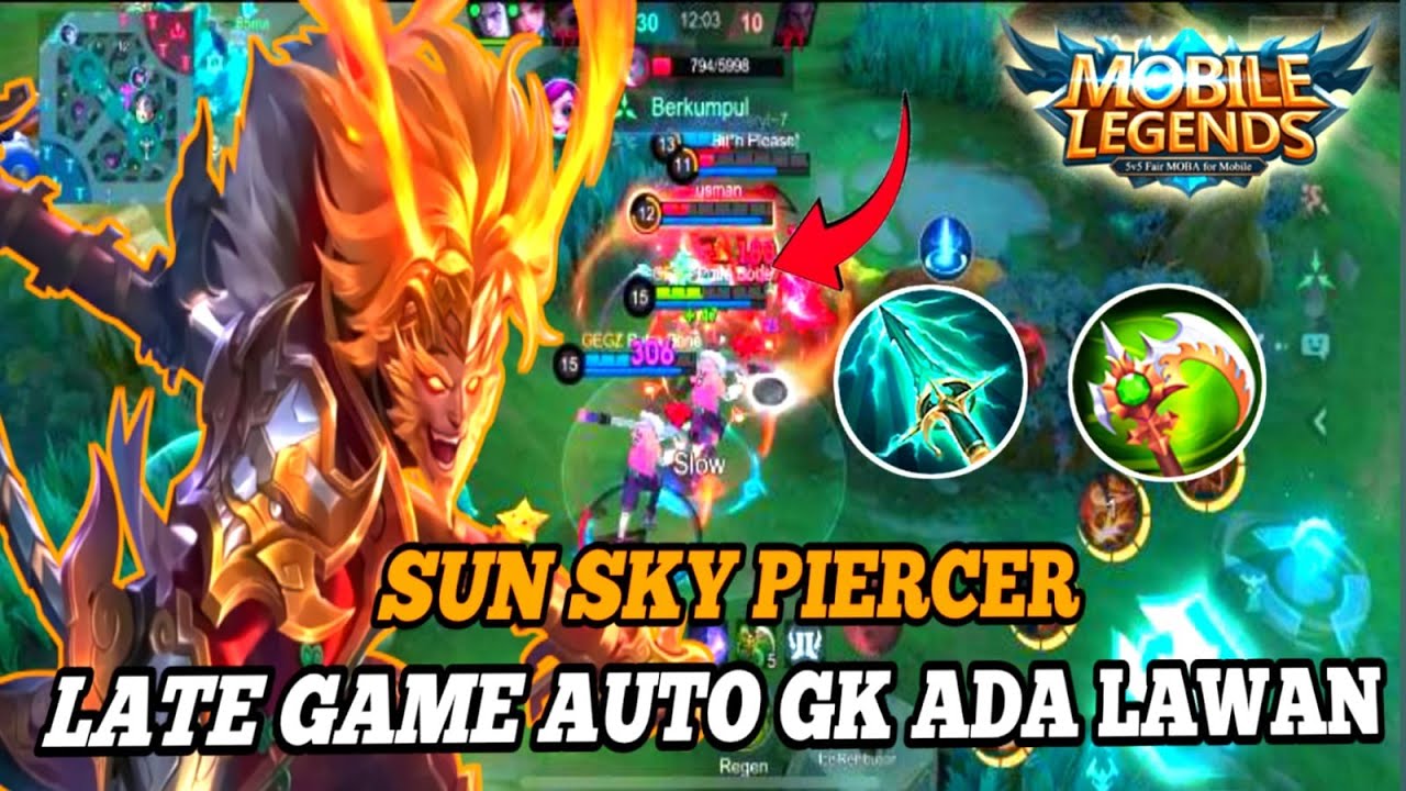 SUN SKY PIERCER‼️LATE GAME AUTO GK ADA LAWAN-BEST BUILD SUN 2024-MOBILE ...