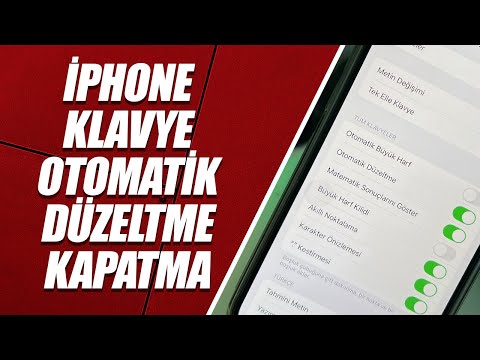 İPHONE TELEFON KLAVYE OTOMATİK DÜZELTME KAPATMA