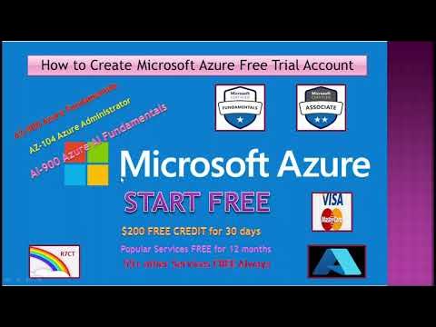 How to Create AZURE FREE Trial Account || AZURE Training for Beginners || #Azure || #AZ-900 ...