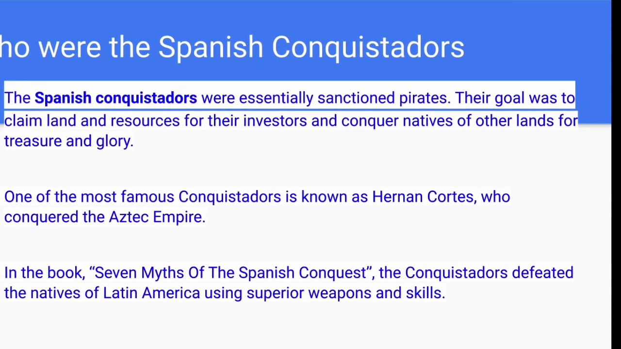 Unit 1 Presentation (Black Conquistadors) - YouTube