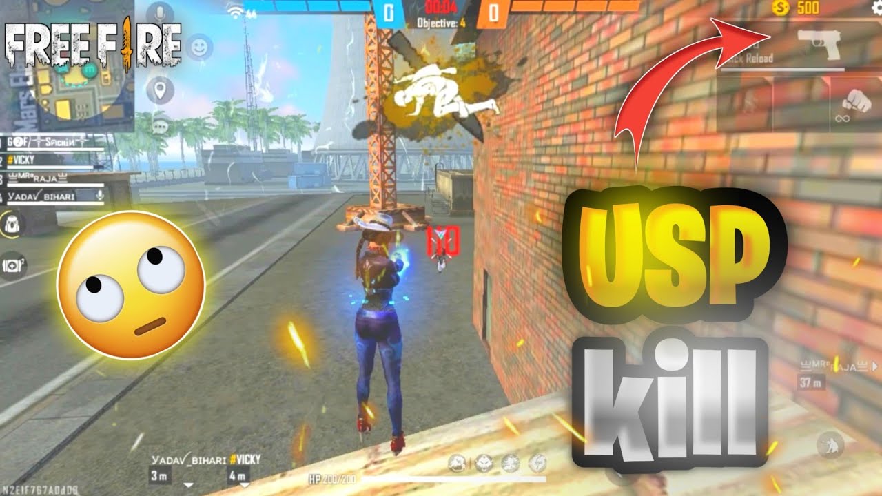 KILLED HIM WITH USP | Gameplay with fun - Garena free fire - YouTube