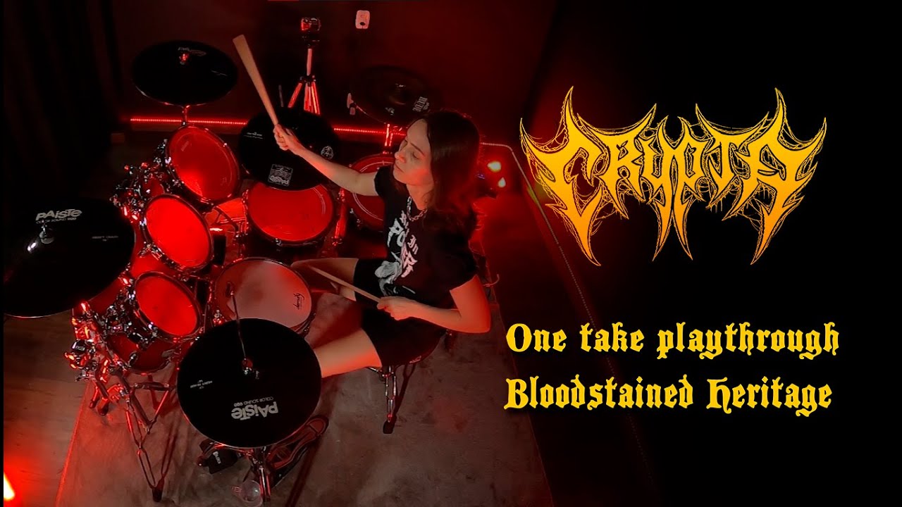CRYPTA - One Take Drums Playthrough 'Blood Stained Heritage' - By Luana ...