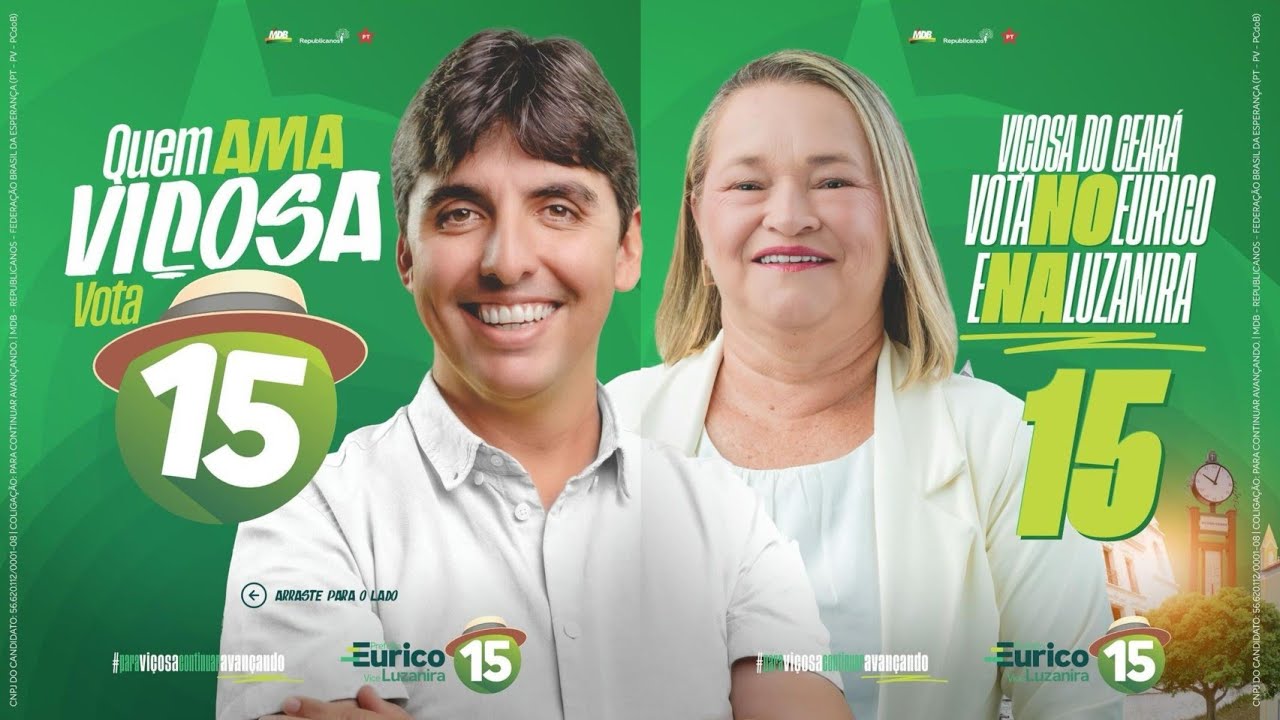 Agora é o menino do zé, Com força vai liderar, Eurico e Luzanira ...