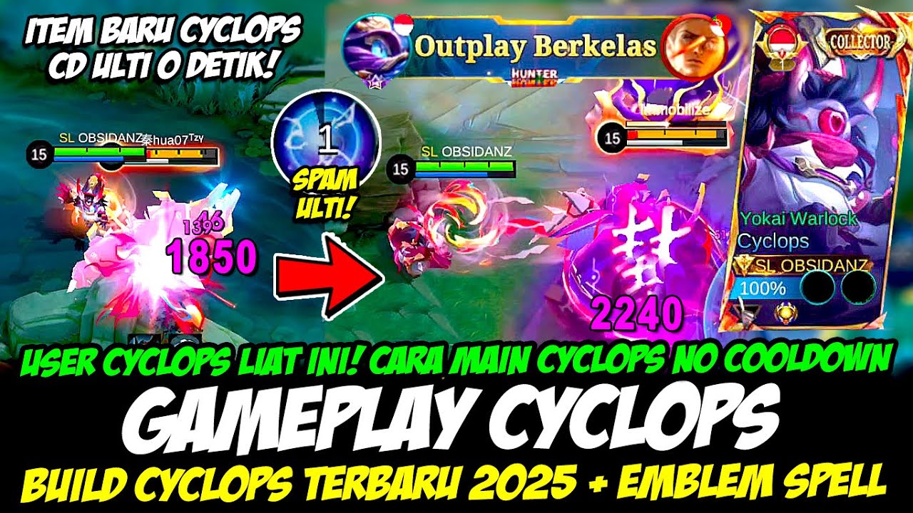 TIPS CYCLOPS NO COOLDOWN + CARA MAIN CYCLOPS SEASON 38 BUILD CYCLOPS ...