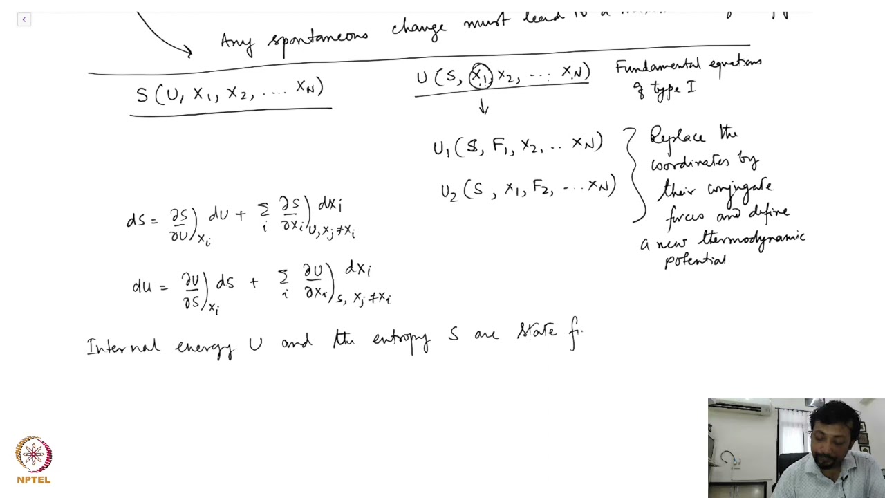 Extensivity of Entropy and Internal Energy, Gibbs Duhem relation - YouTube