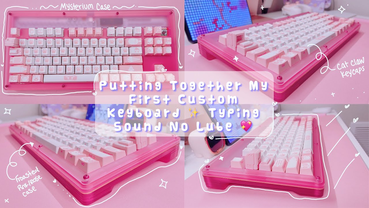 Putting Together My First Custom Keyboard No Lube, New Keycaps & Typing ...