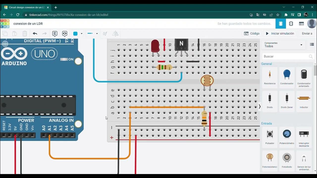 Conexión LDR y transistor NPN a un Arduino II Parte 1 - YouTube